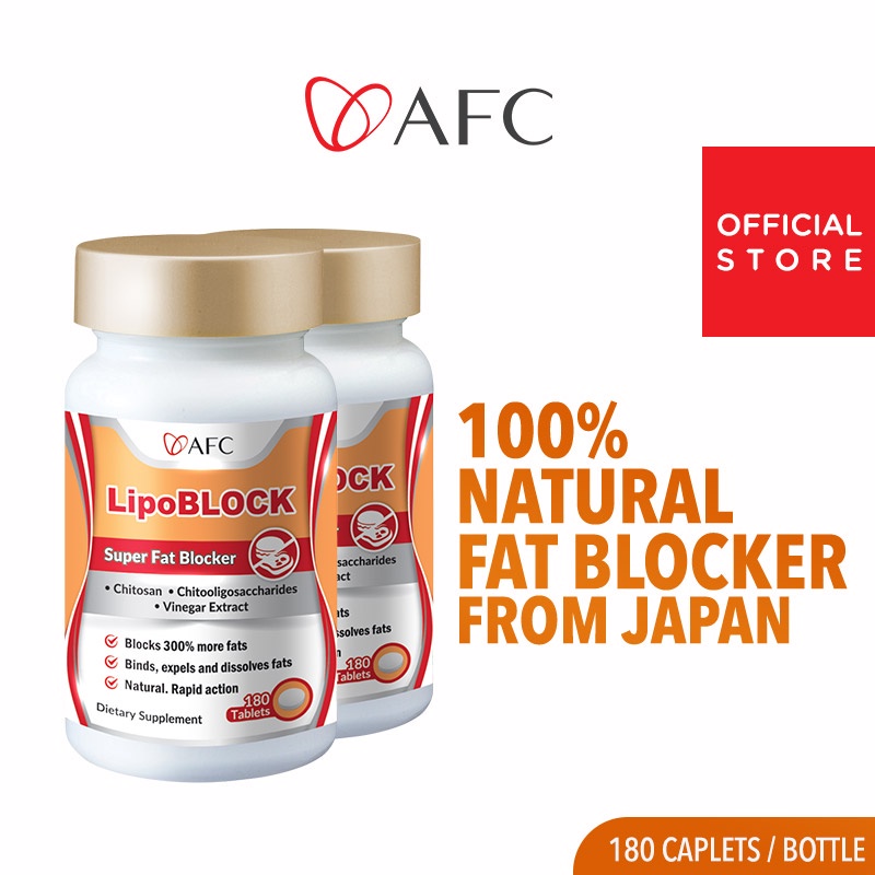 [2 Boxes] AFC LipoBlock Block Fats & Calories for Healthy Natural ...