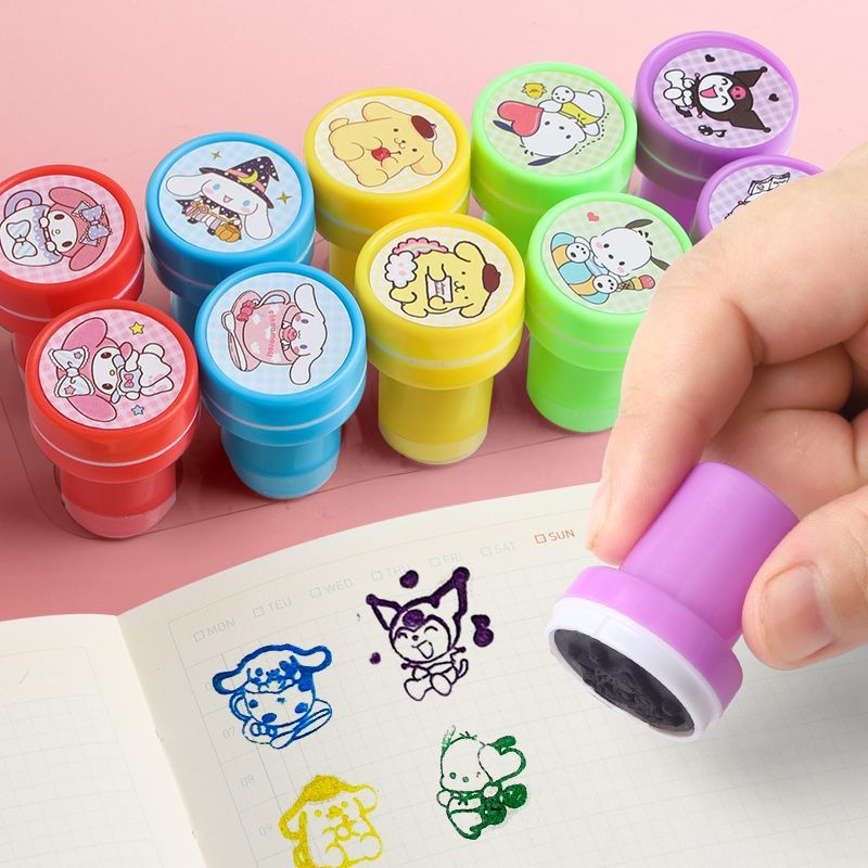 10pcs/set Interactive Stamp Kit for Children Sanrio Mymelody Kuromi ...