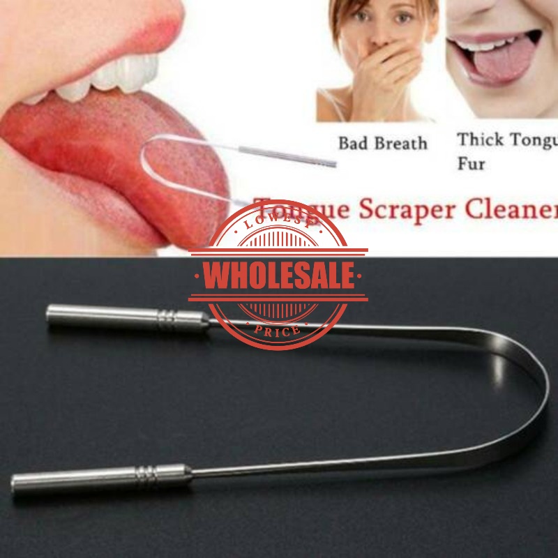 [Wholesale Price] Food Grade Stainless Steel Metal Tongue Cleaner Brush ...