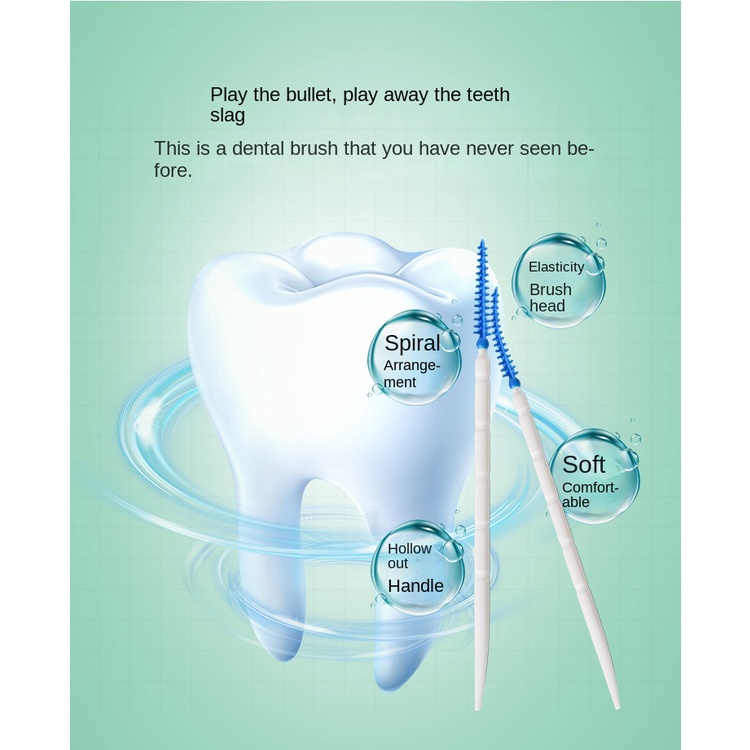 200 Pcs Double-head Toothpicks with Silicone Soft Brush Head Gum ...