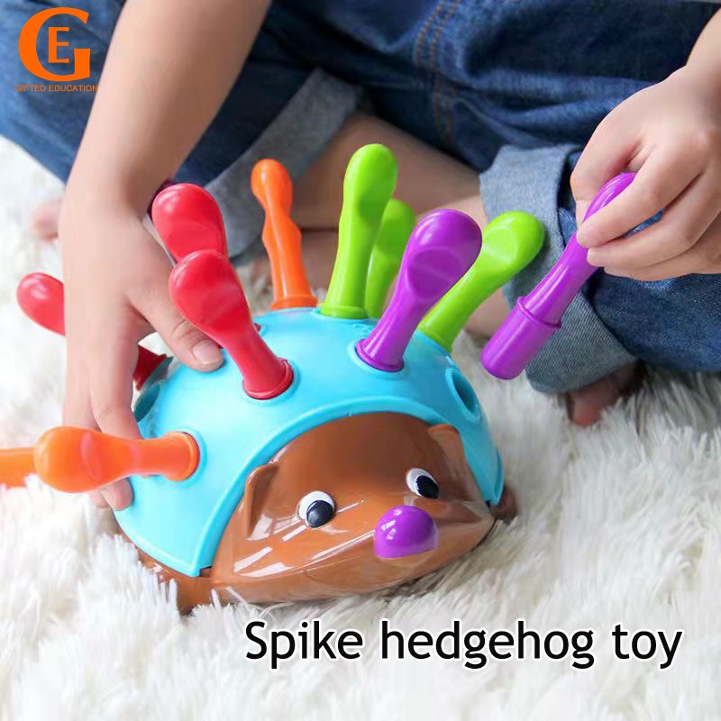 Spike Hedgehog Montessori Color Sorting Toy Kid Focus Training Children ...