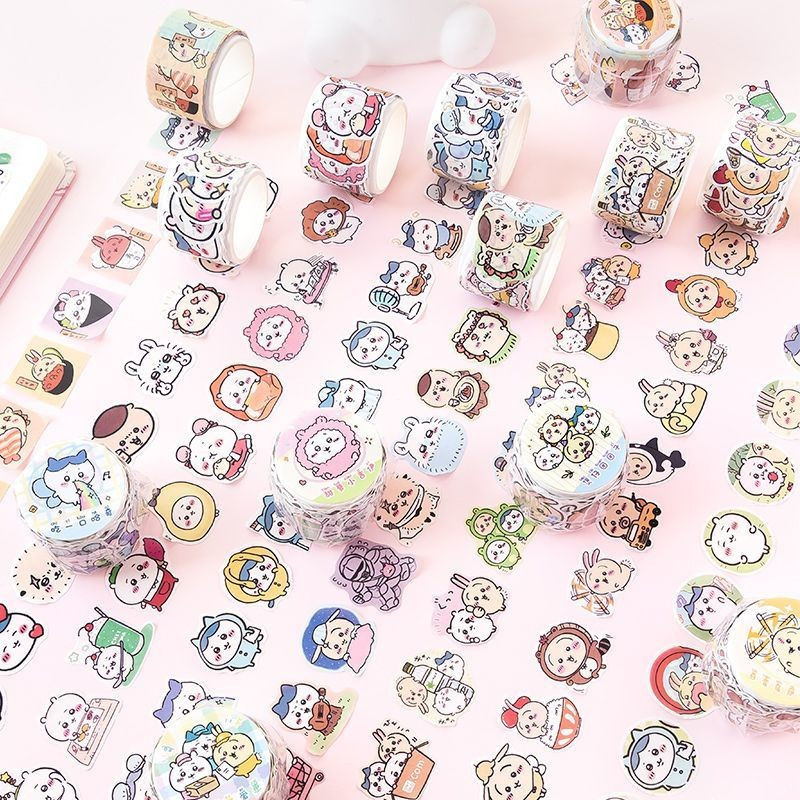 chiikawa washi tape usagi hachiware shaped collage tent tape diy tent ...