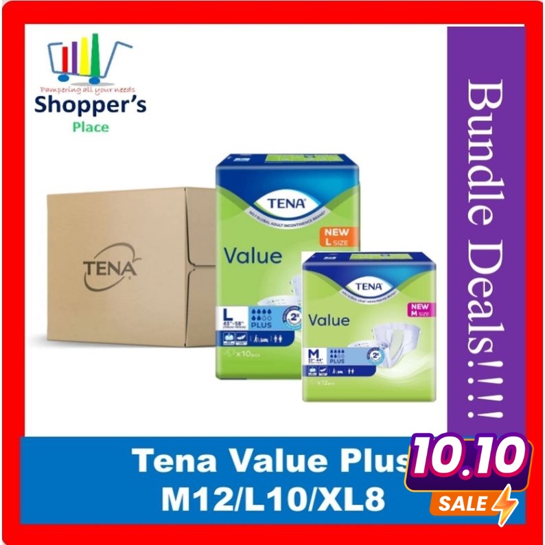 [Free Delivery] TENA Value/Tena Value Plus Adult Diapers Available in M/L Carton Sale/ Tena Dr ...