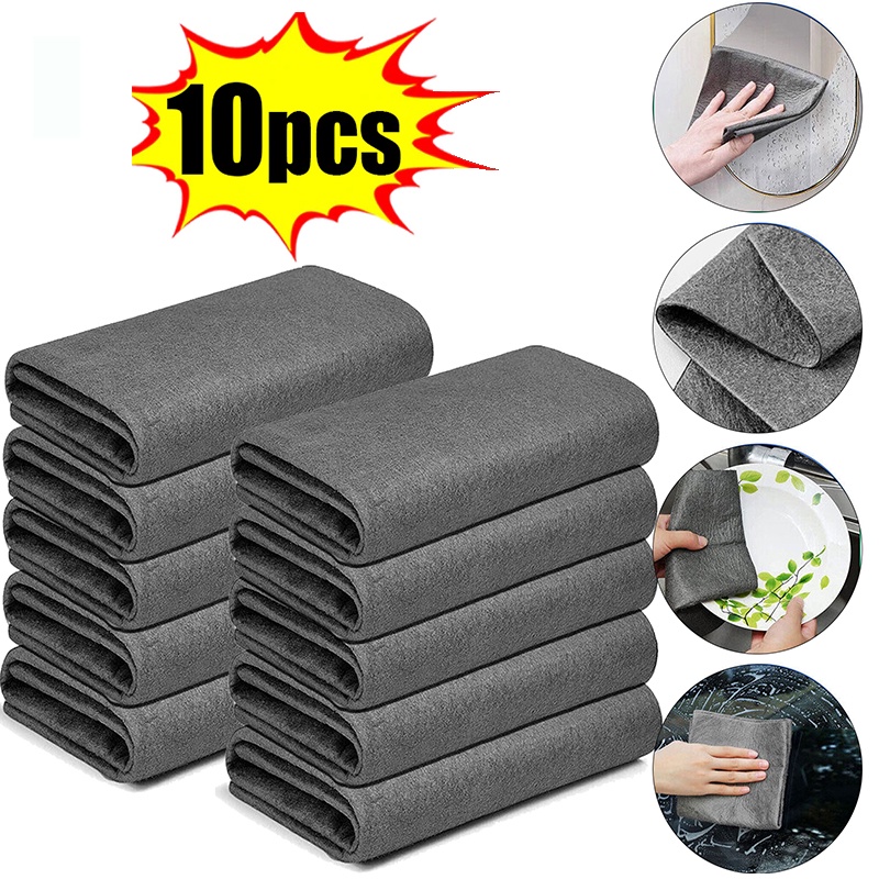 2/510PCS Magic Fiber Thickened Magic Cleaning Cloth No Watermark Glass ...