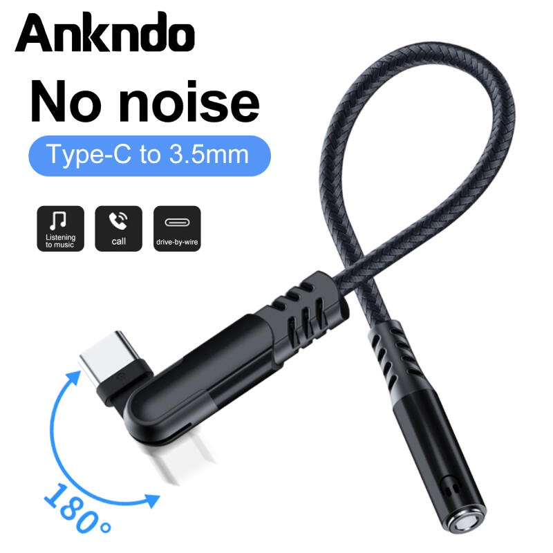 Ankndo USB Type C To 3.5mm Aux Adapter Type-c 3.5 Jack Audio Cable For ...