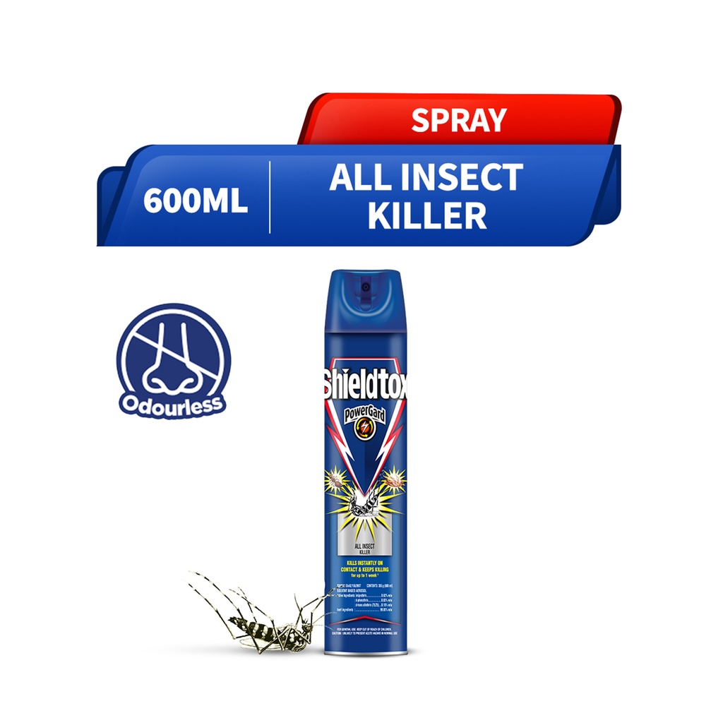 Shieldtox PowerGard Odourless All Insect Killer Twin Pack (2x600ml ...