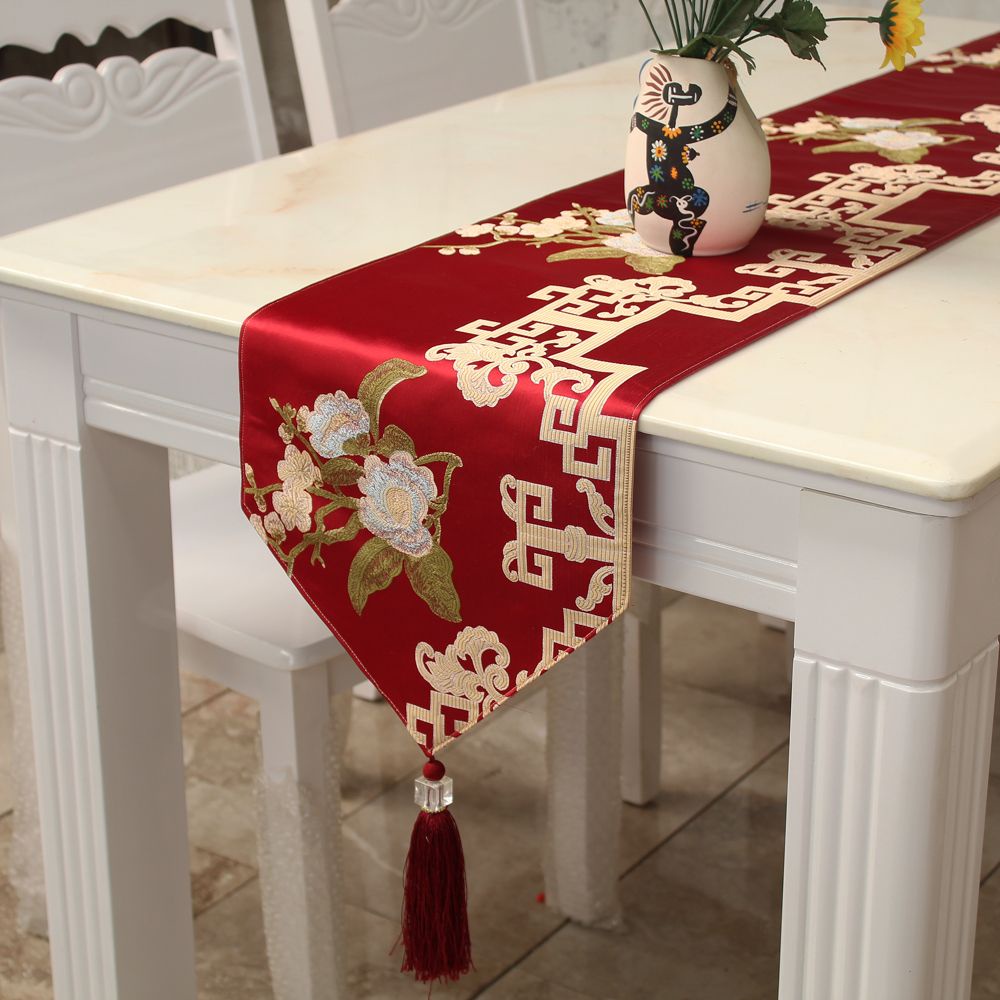 Table Runner New Chinese Style Embroidered Zen TV Cabinet Runner Tea ...