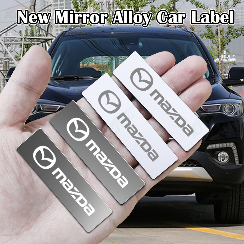 Mazda Mirror Metal Car Logo Stickers Label 3D Badge Decoration Label ...
