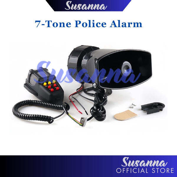Susanna 7-Tone Police Alarm 12V 100W Police Siren Car Siren Car Walkie ...
