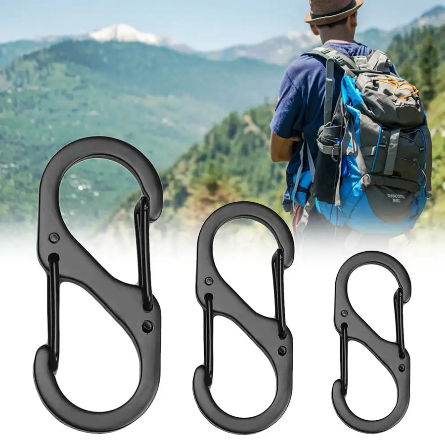 5 Pcs Zinc Alloy S Hook Carabiner 8-shaped Buckle, Easy Pull Buckle ...