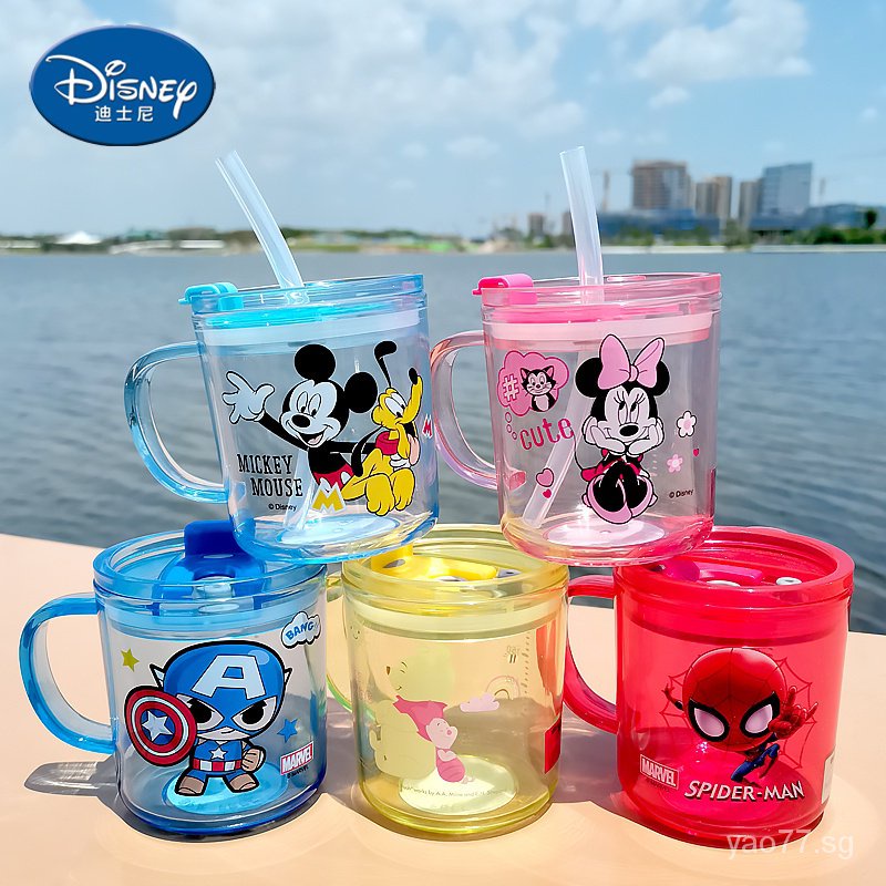 Disney 3 IN 1 Kids Toddler No Leak Sippy Straw Cup with cover Marvel ...