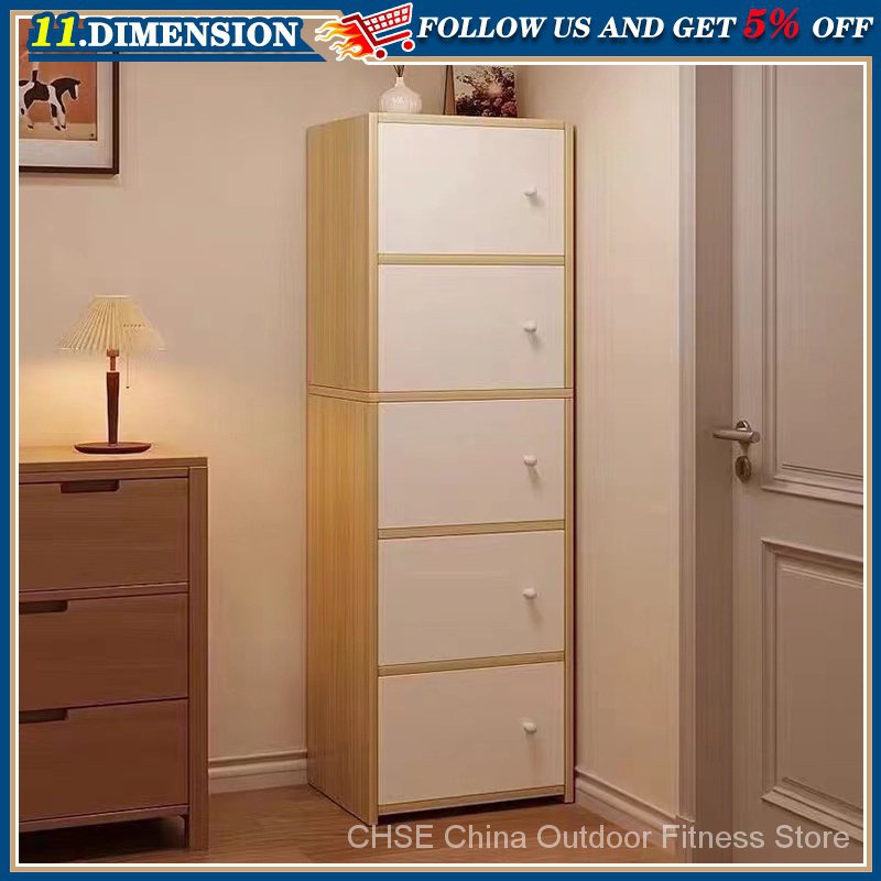 Wooden Storage Cabinet With Door Bedroom & Living Room Side Cabinet ...