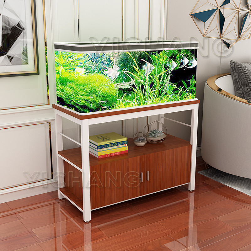 YICHANG Fish Tank Living Room Home Shelf Fish Tank Bottom Cabinet Metal ...