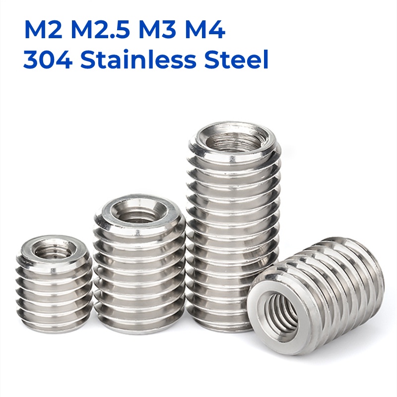 M2 M2.5 M3 M4 304 Stainless Steel Inside Outside Thread Adapter Screw ...