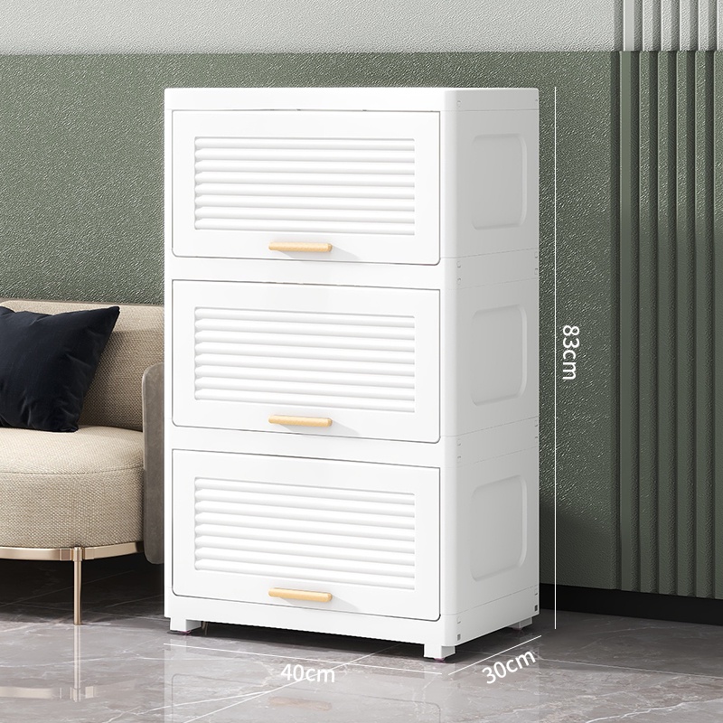 Easyhome.sg Strip Flip Top Cabinet Chest Storage Plastic Storage Box ...