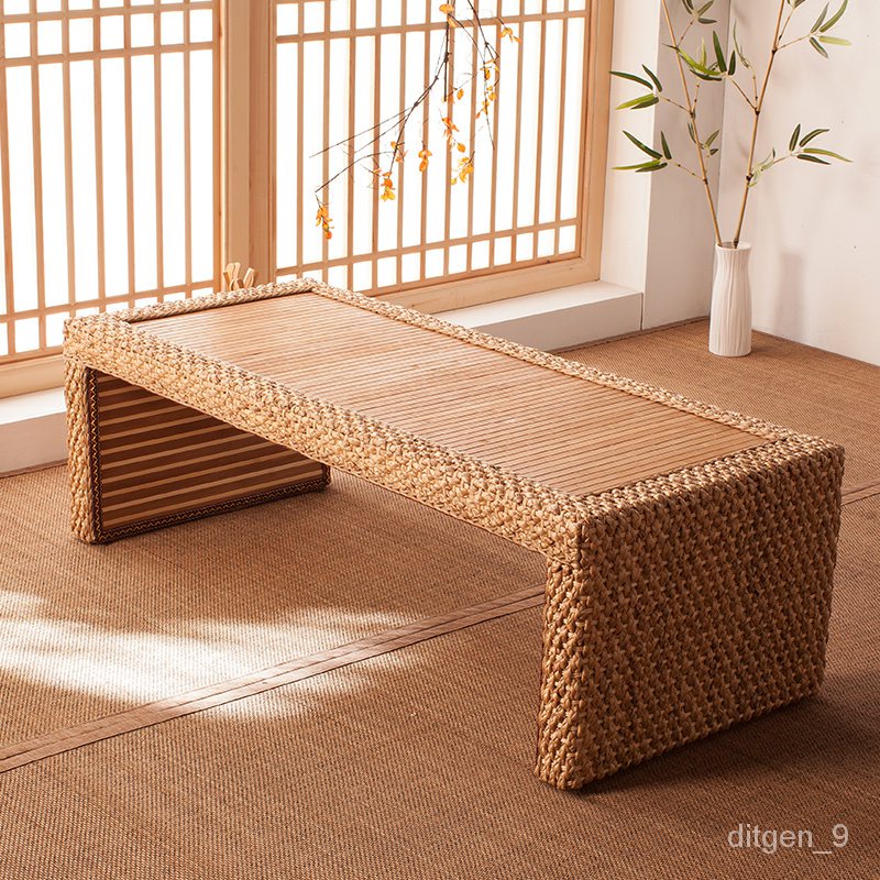 YQ62 Rattan Small Coffee Table Tatami Table Balcony Bay Window Table ...