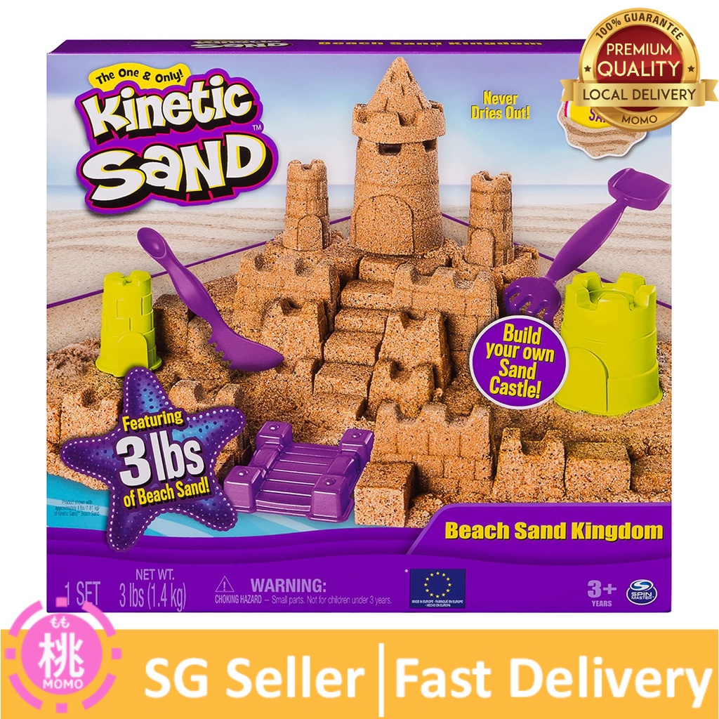 Kinetic Play Sand Beach Sand Kingdom Playset with 3lbs of Beach Sand ...