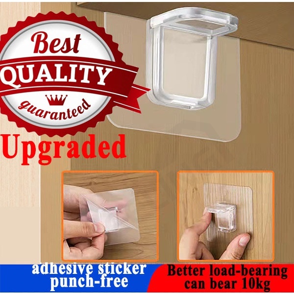 FEELING🔥隔板托 Upgraded Shelf Support Adhesive Wall Hooks Screw Clapboard ...