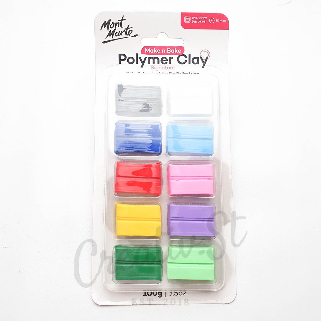 Mont Marte Make & Bake Polymer Polymare Clay 10pc (Mmsp5011) | Shopee ...