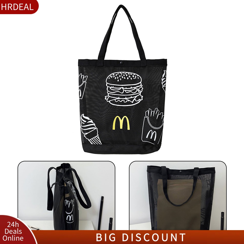 [DEAL] McDonald\'s Canvas Bag Large Capacity Storage Bag Beach Bag Mesh ...