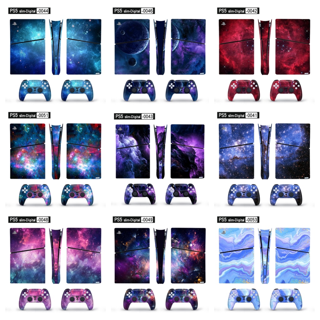 Protective Sticker Vinyl Skin for PS5 Slim Digital Console Full Set ...