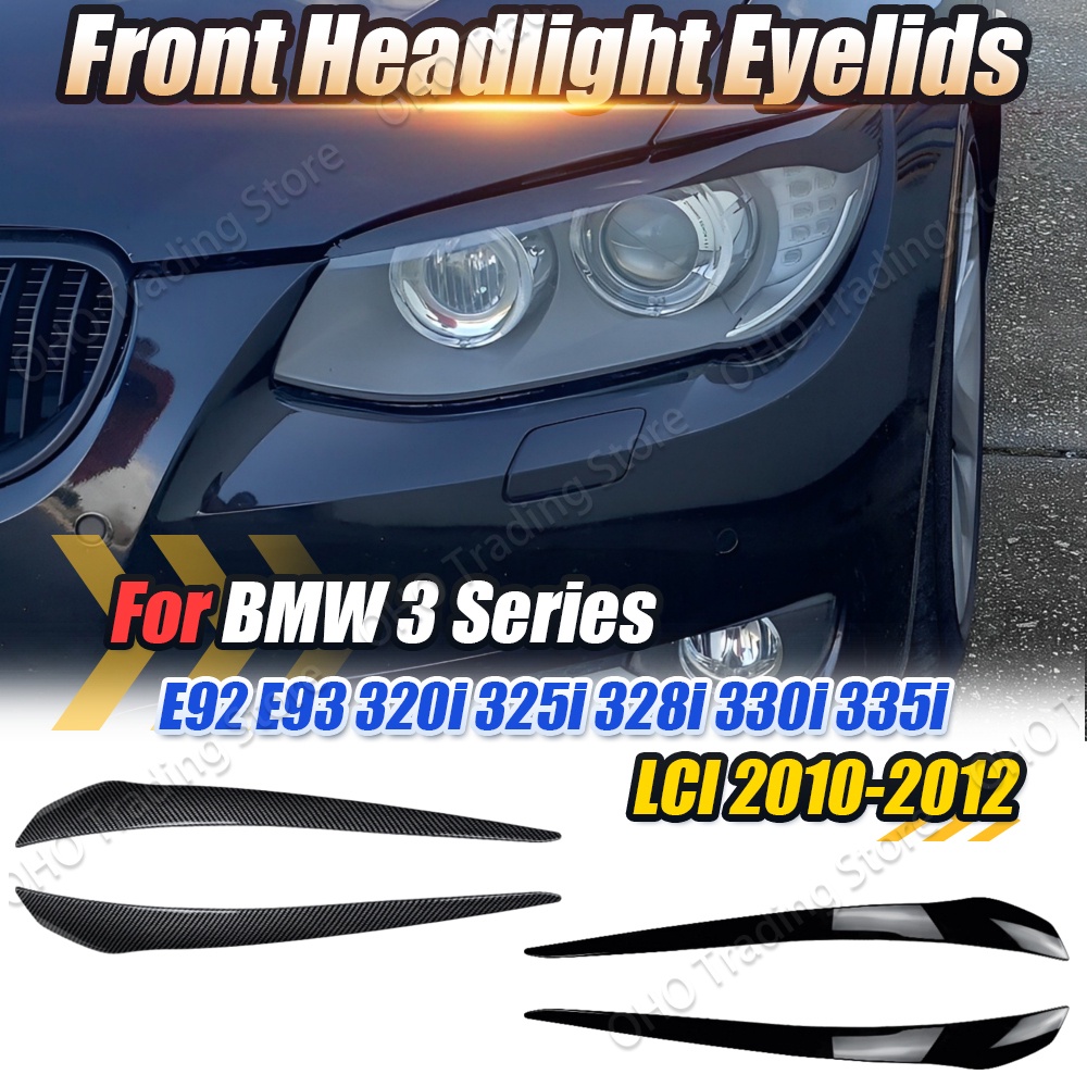 E92 E93 LCI Car Front Headlight Eyebrows Eyelid Lid Trim Lamp Cover ...