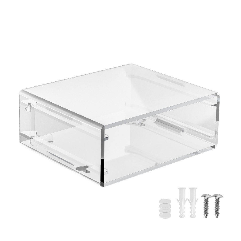 Acrylic Under Table Bracket For Mac Mini M4(2024) Case Stand Desk ...