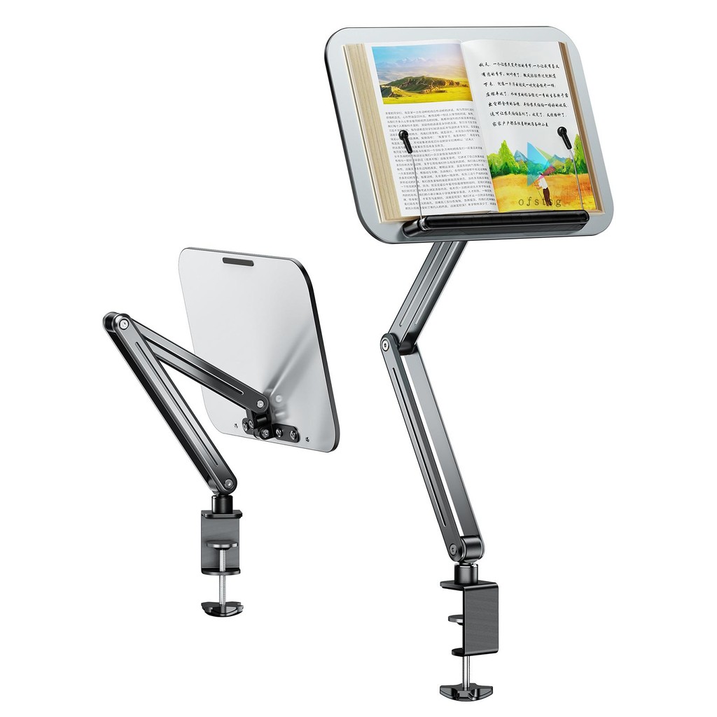 Desktop Book Stand for Reading with Cantilever Arm 360° Rotating and ...