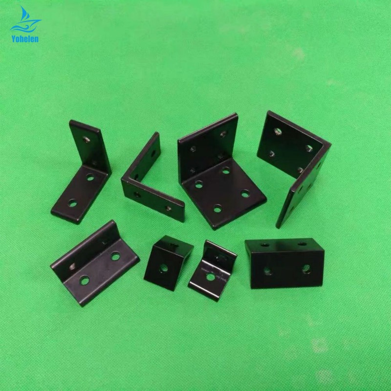 90 Degree Bracket Fastener Black Brackets Corner fitting angle aluminum ...