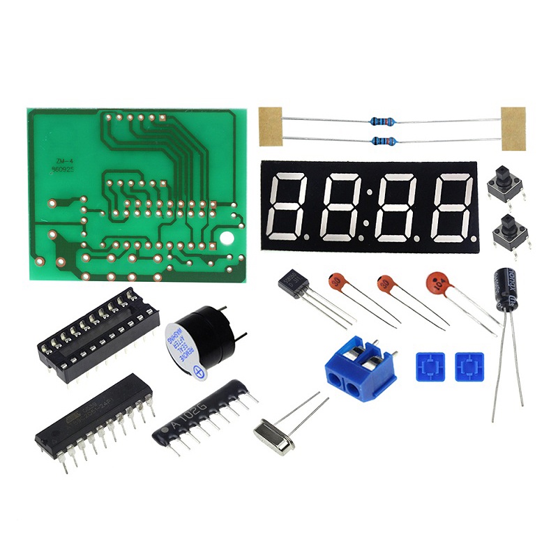 DIY Kits AT89C2051 Electronic Clock Digital Tube LED Display 4 Bits ...