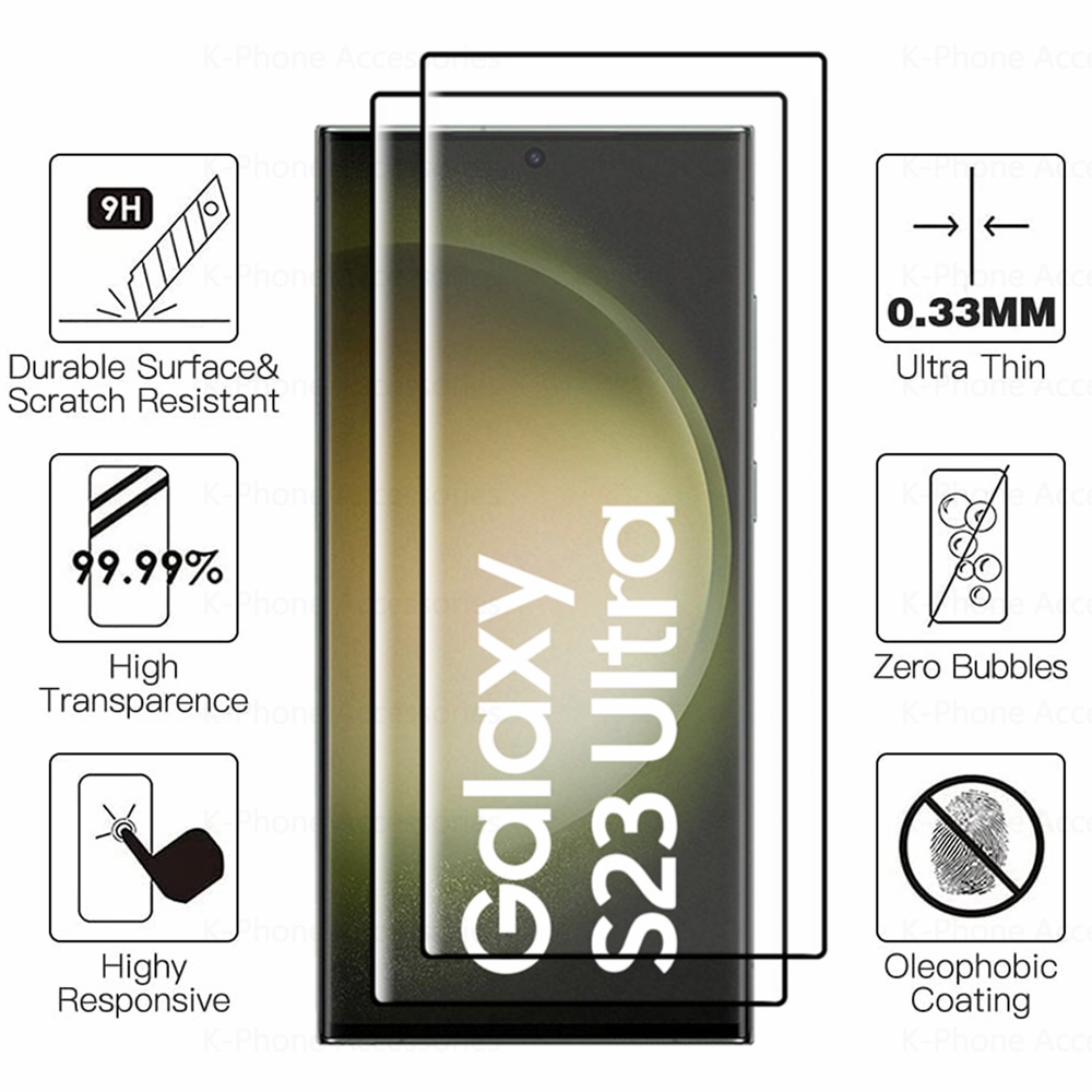 Full Coverage Tempered Glass For Samsung Galaxy S25 S24 S23 S22 PLUS ...