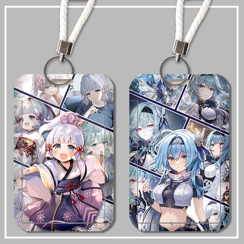 Genshin Impact Keqing Hutao Klee Card Set Campus Card Bus Card Holder ...
