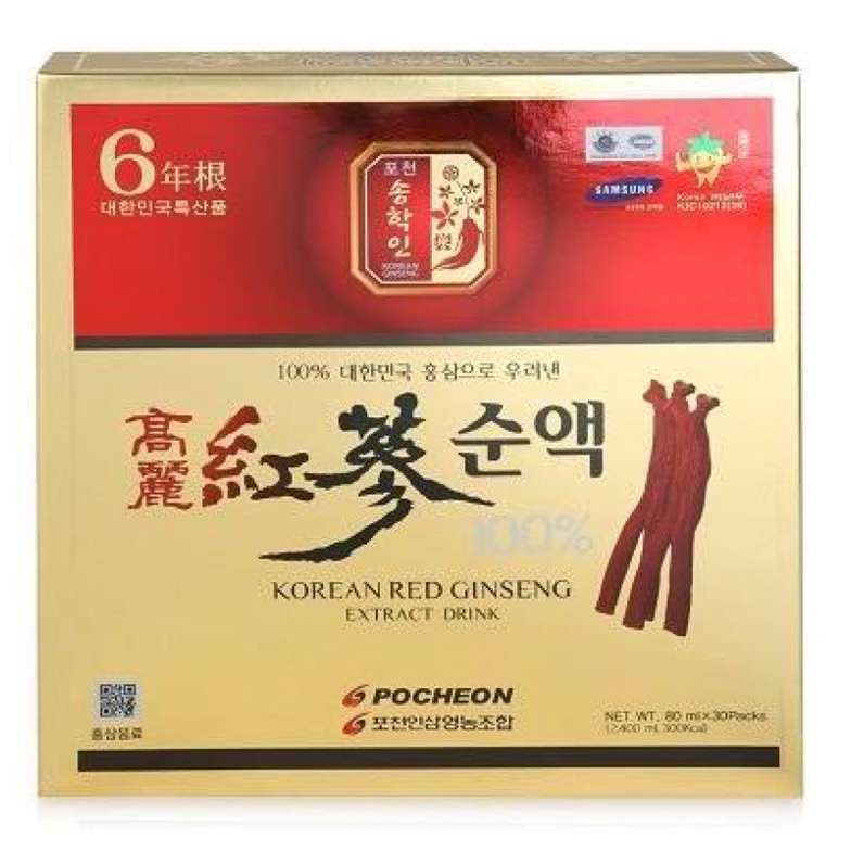 [Genuine] Pure Pocheon Red Ginseng Water 100% Korea Box Of 30 Packs x ...