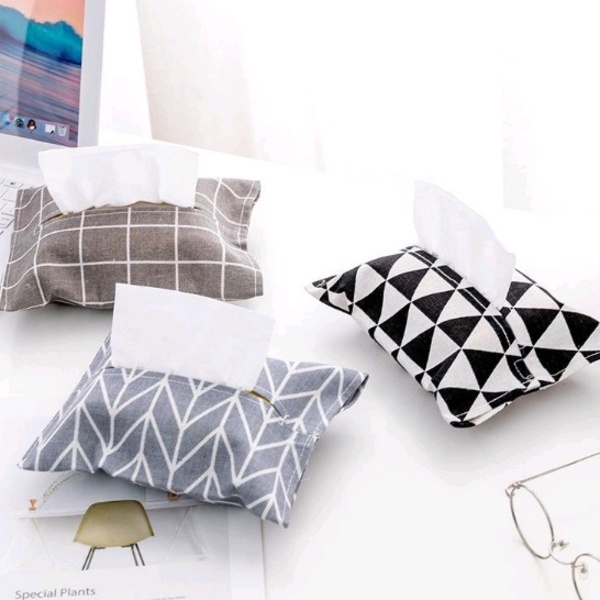 Tissue Holder Pouch Fabric Motif Pouch/Living Room Tissue Box (Va ...