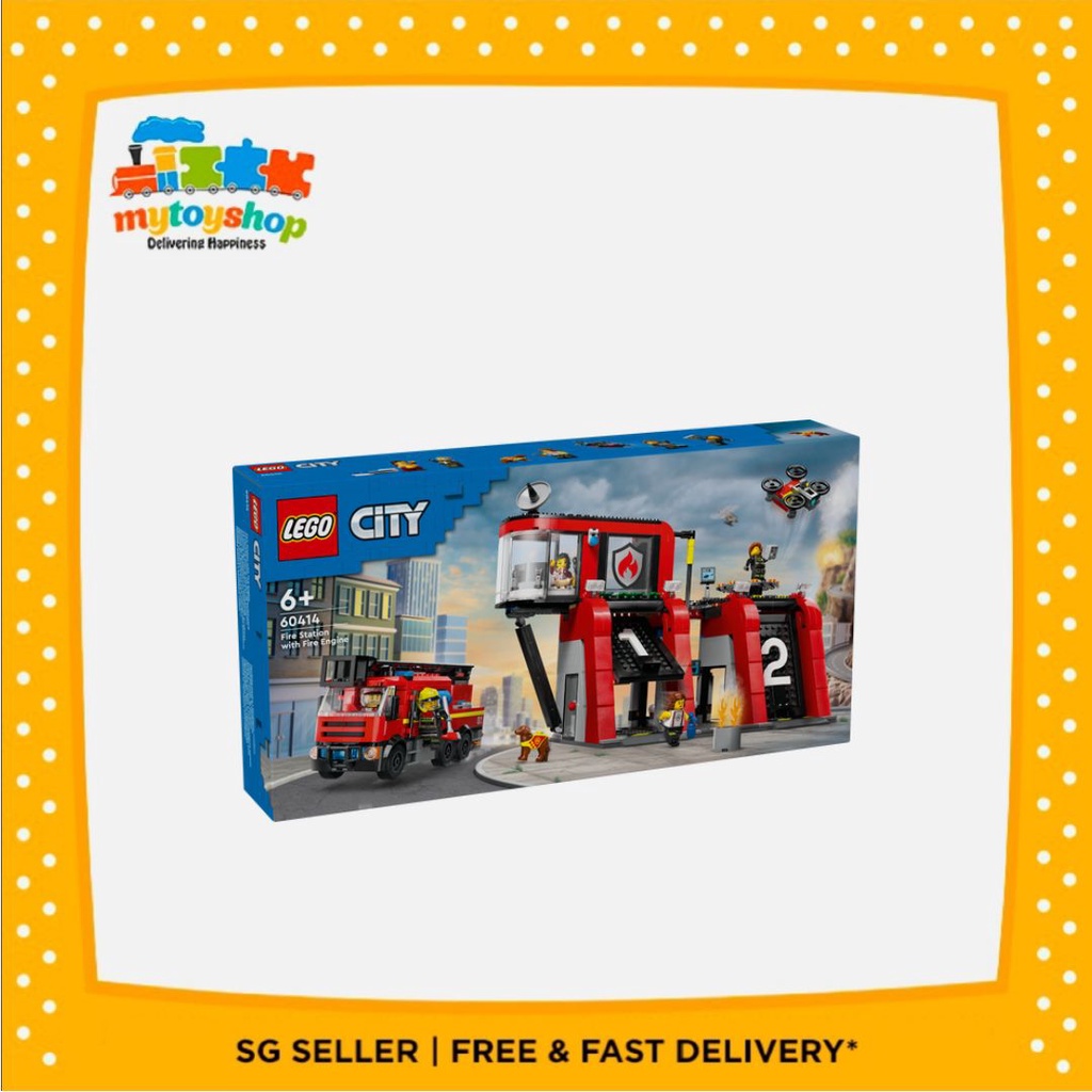 LEGO 60414 City Fire Station with Fire Truck | Shopee Singapore