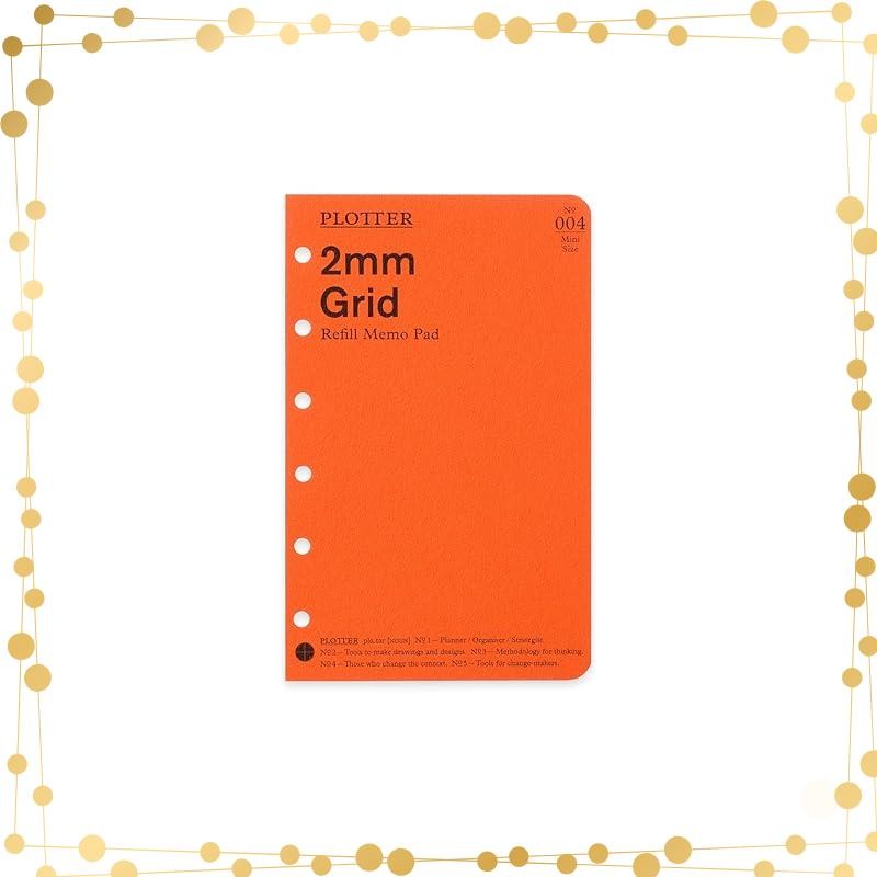 Mini 6-hole size PLOTTER/planner 2mm grid memo pad system planner ...