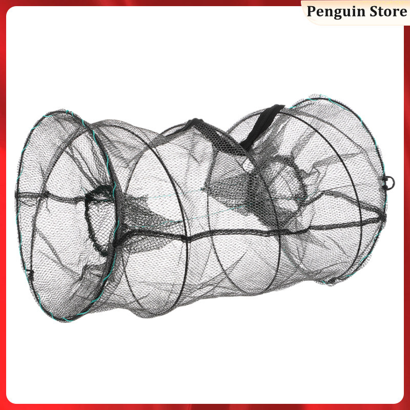 Folding Fishing Net Cage Large Tank Trap Shrimp Pole Holders for Garage ...