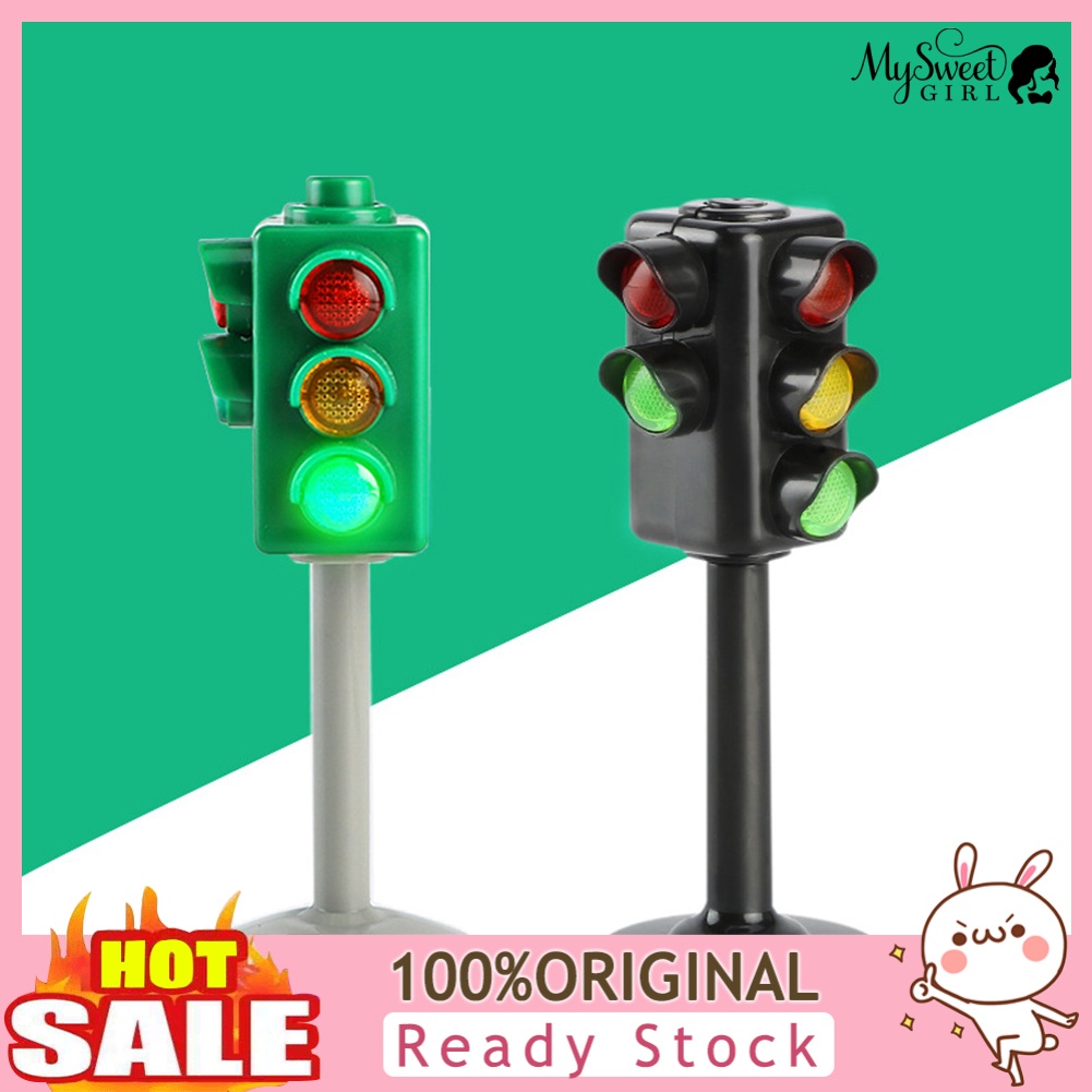 [MIYI] Mini Traffic Signs Road Light Block with LED Children Safety ...