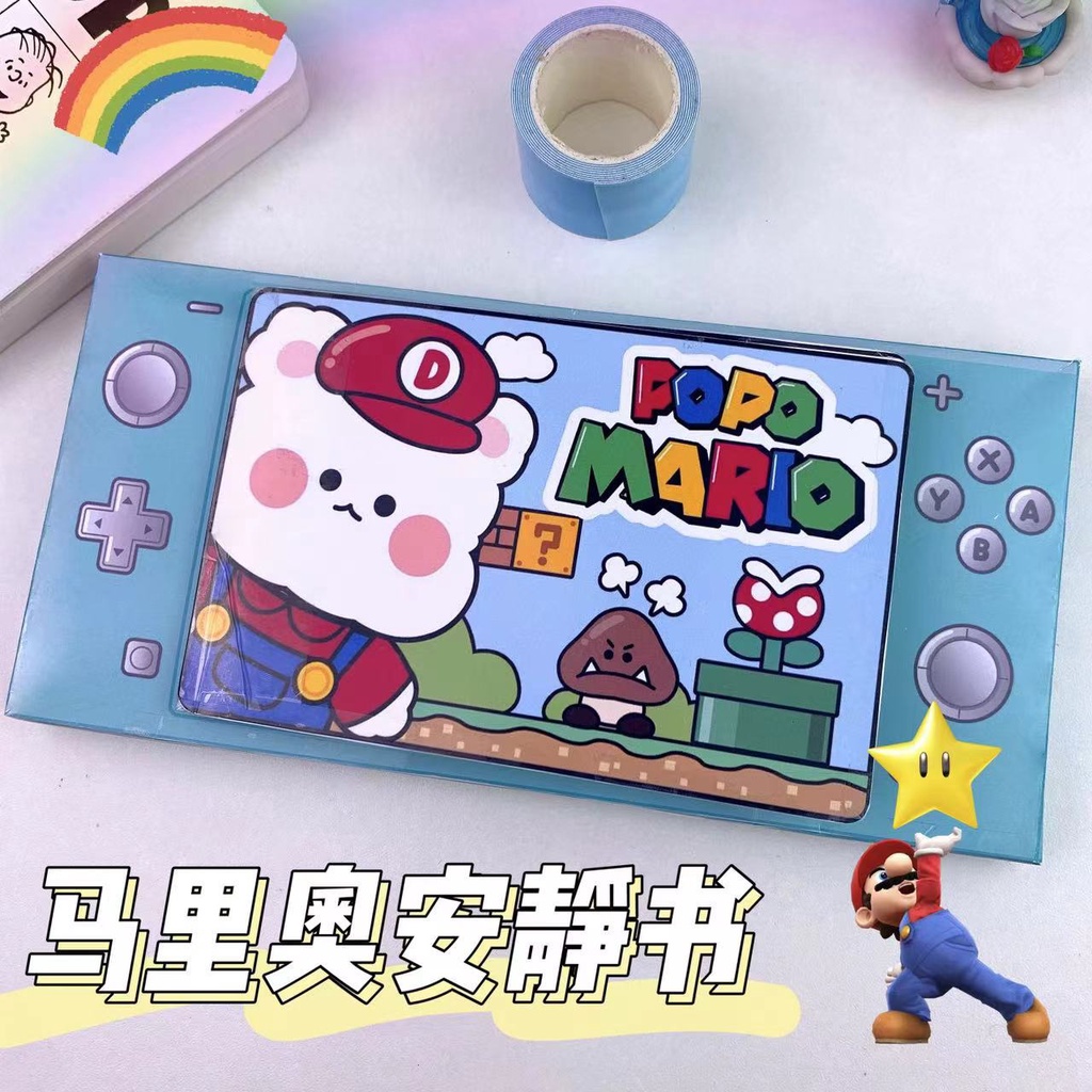 Mario Game Console Paper Doll Creative DIY Toy Homemade Material Toy ...