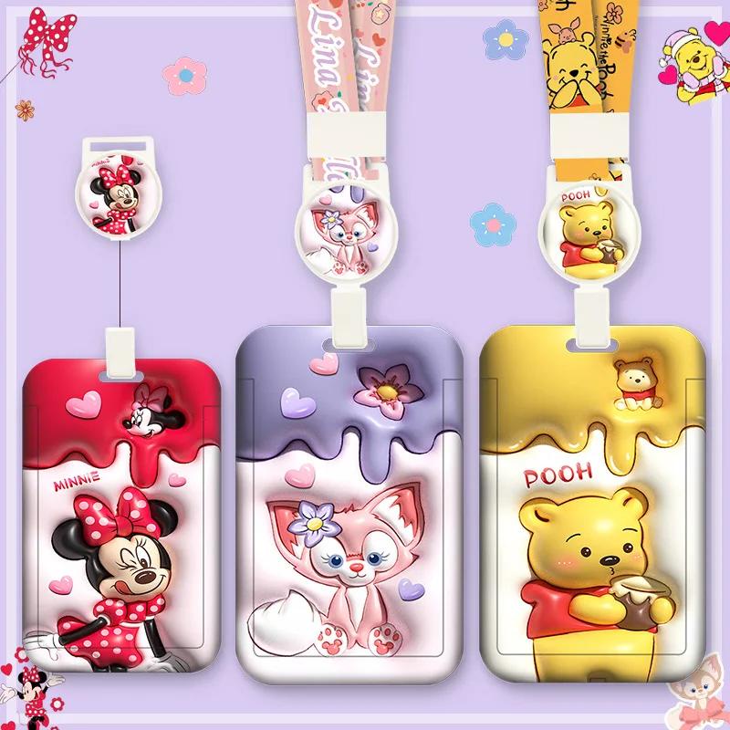 Disney Mickey Mouse Creativity Card Holder Anime Cartoon Neck Strap ...