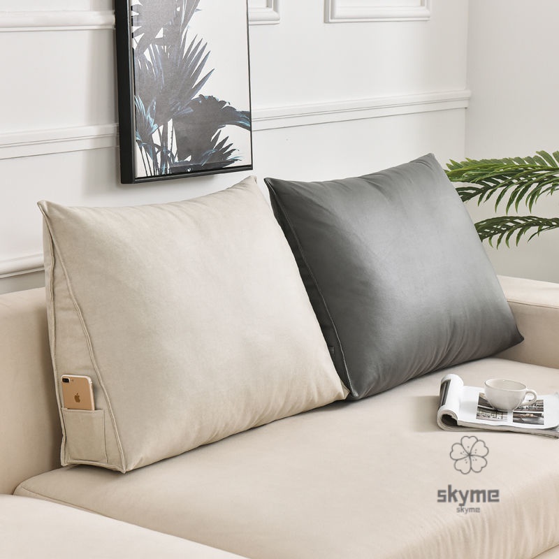 New Sofa Cushion Big Backrest Pillow Triangle Lumber Pad Back Dormitory ...