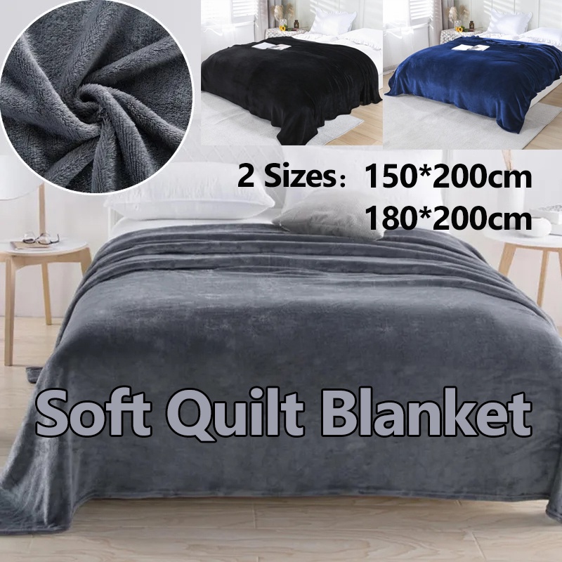 Super Soft Flannel Blankets Plush Comfortable Solid Color Coral Fleece ...