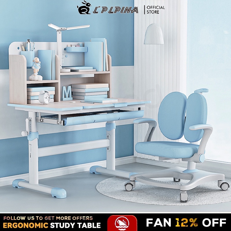 Ergonomic Kids Study Table Children Kids Table And Chair Set Height ...