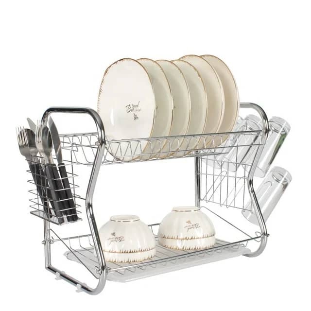 2 LAYER STAINLESS STEEL DISH RACK / RAK PINGGAN / DISH RACK / DISH RACK ...