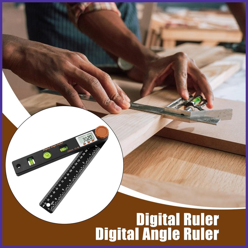 230mm 4 in 1 Digital Protractor Angle Ruler Spirit Level Ruler ...