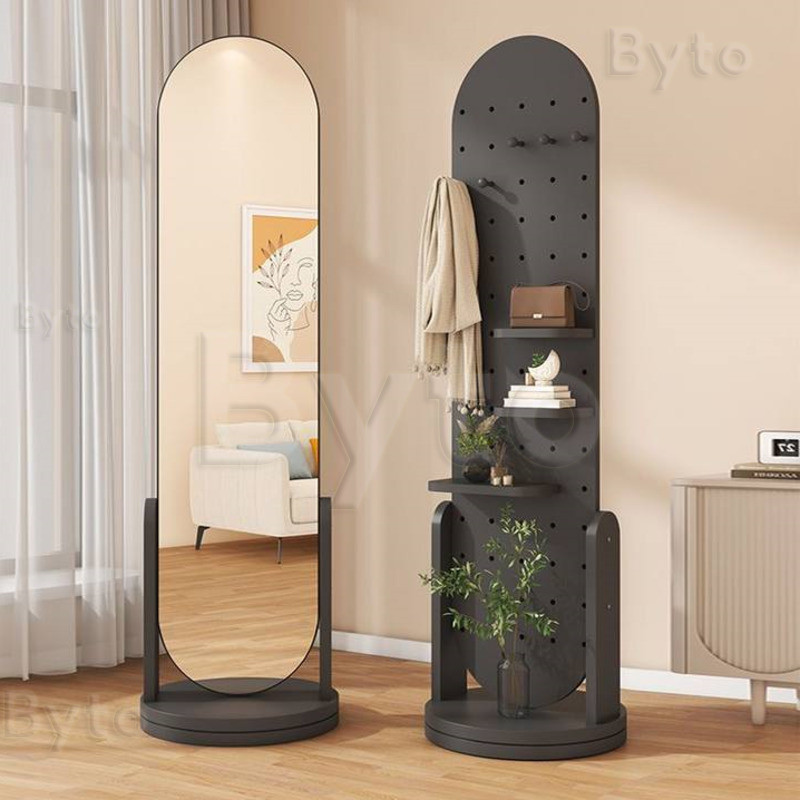 Byto Rotating Full Body Mirror Hole Plate Dressing Mirror Household ...