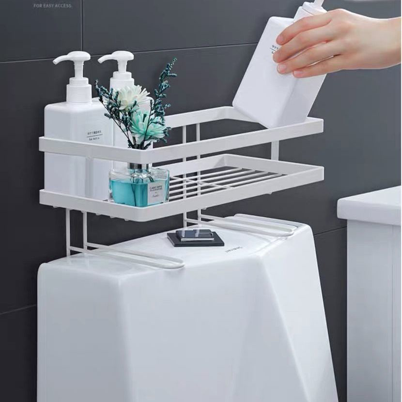 Toilet Single Double-Layer Toilet Shelf Bucket Shelf Punch-Free Multi ...