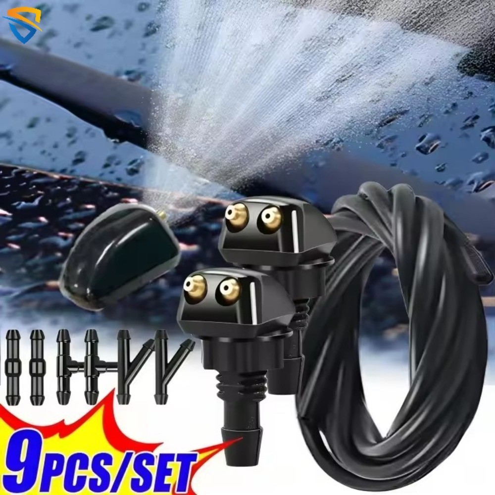 Car Windshield Washer Spray Nozzle Hose Set Automobile Wiper Washer ...