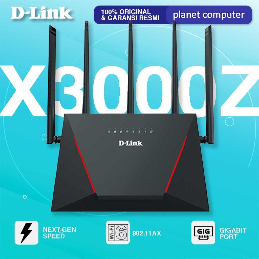 Dir-x3000z AX3000 Dual Band Gigabit Wi-Fi 6 Router Ultra-Low Latency | Shopee Singapore
