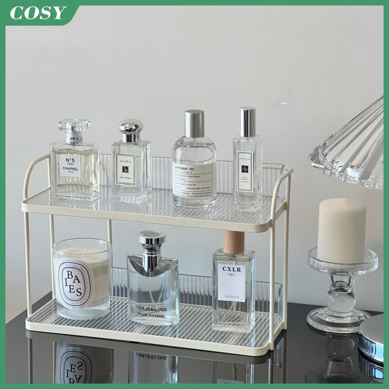 Desktop organiser storage rack | Double layer transparent acrylic ...
